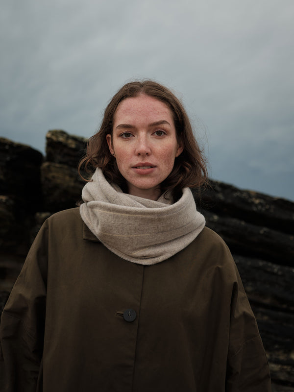 Circle Scarf "Reed" - Oat & Dove – Hilary Grant